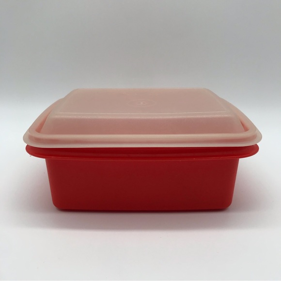 Tupperware | Kitchen | Vintage Retro Tupperware Container Red Orange ...